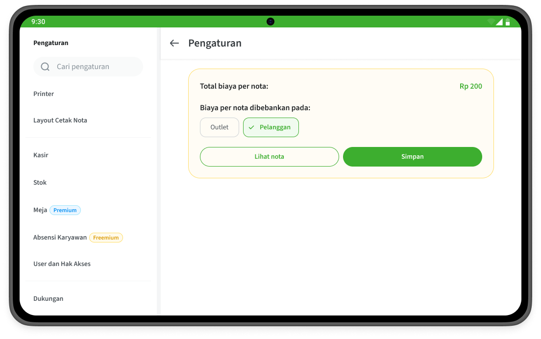 Skema per Transaksi Nutapos, Aplikasi Kasir Tanpa Langganan
